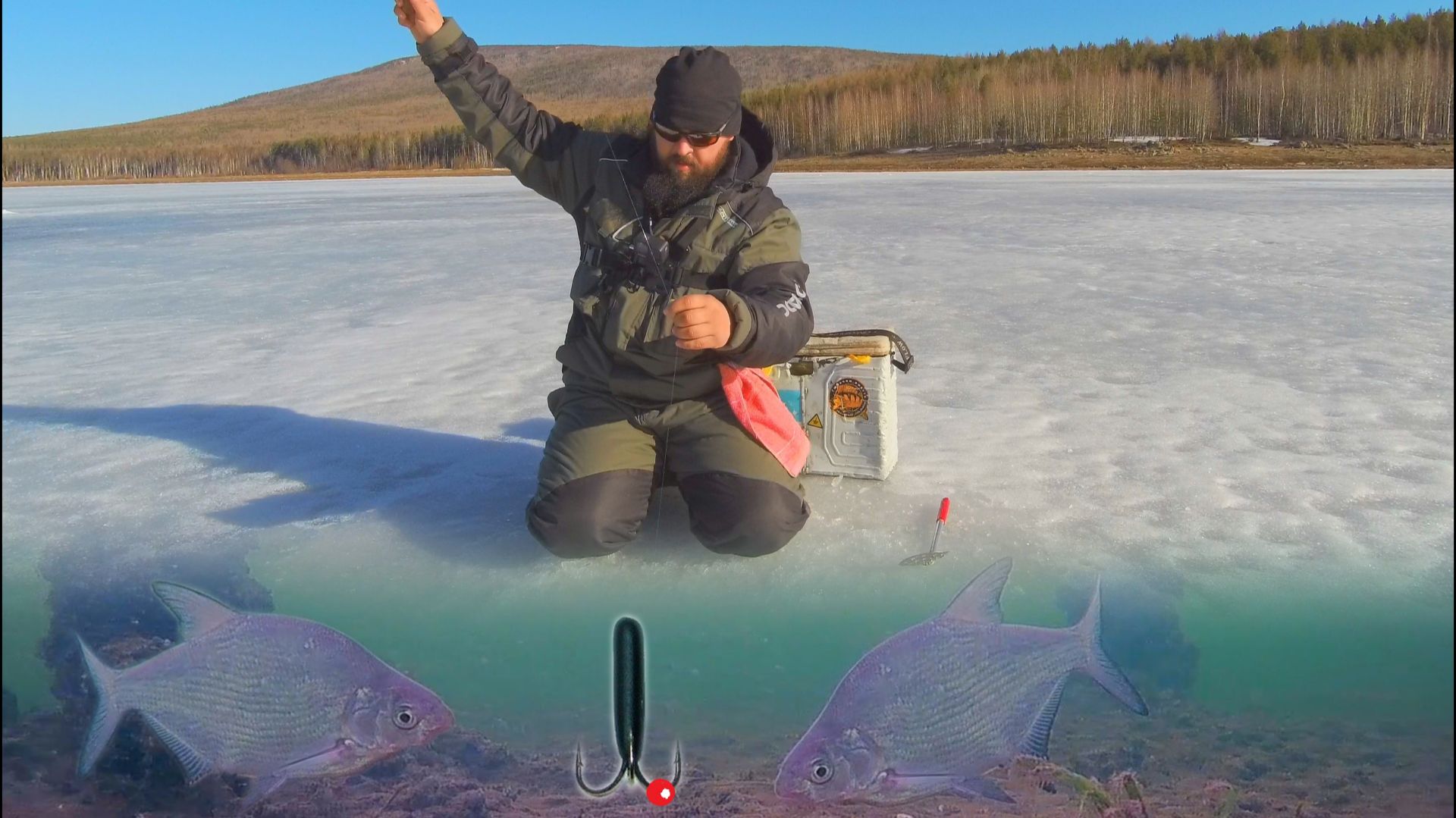 Смена мормышек ЭФФЕКТИВНА ! Ловлю подлещиков на чертей и коз. Последний лёд.