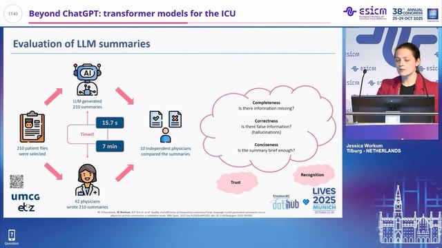 Beyond ChatGPT transformer models for the ICU Jessica Workum