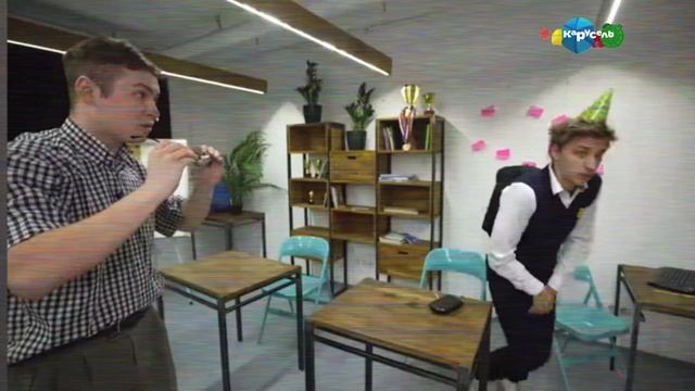 Влад и Глент засунули торт в лицо Кобякову, Съёмка от телеканала "Карусель-Maks41k"