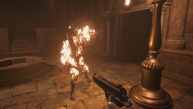 Как зажечь жаровню при помощи морайки в Resident Evil Village