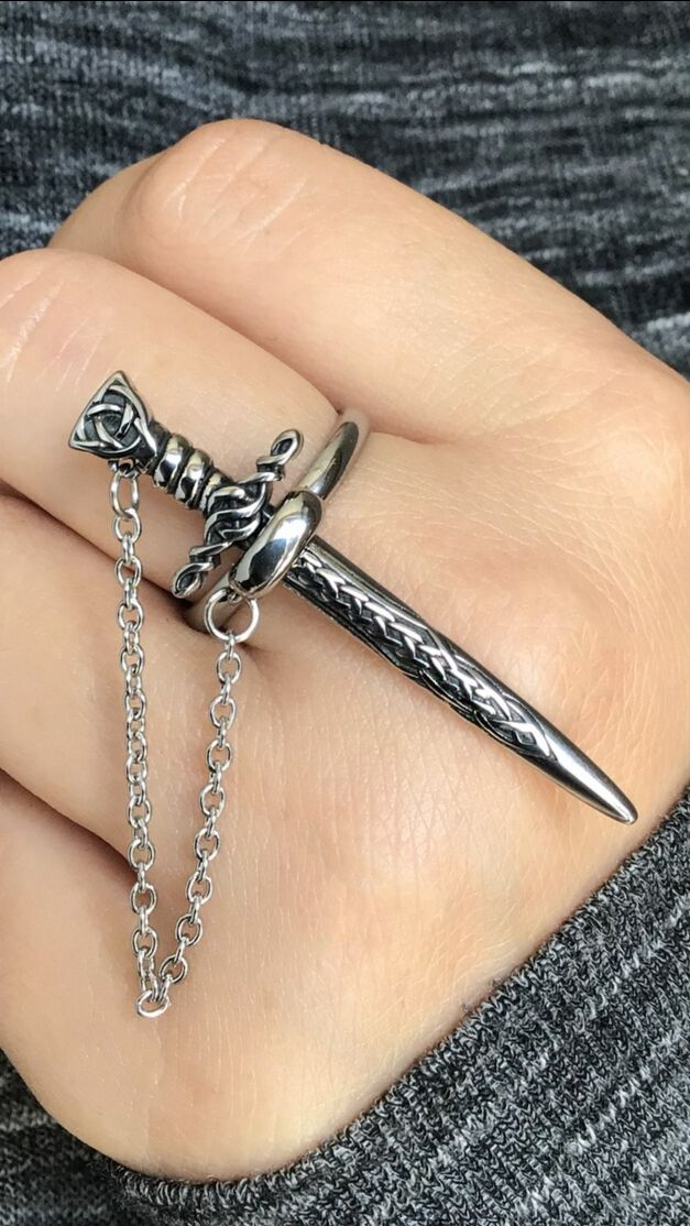 Кольцо "Рунический меч скандинавов" от StarfallShop