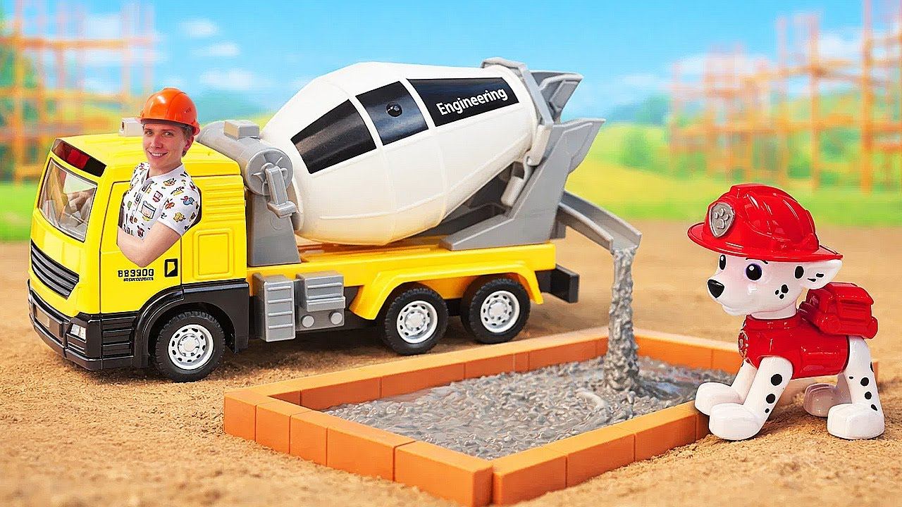 Как построить дом, чтобы он не падал? Игрушки Щенячий Патруль узнают, зачем нужен крепкий фундамент