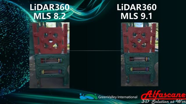 LiGrip O2 Lite. Сравнение данных 3DGS MLS 8.2 и 9.1