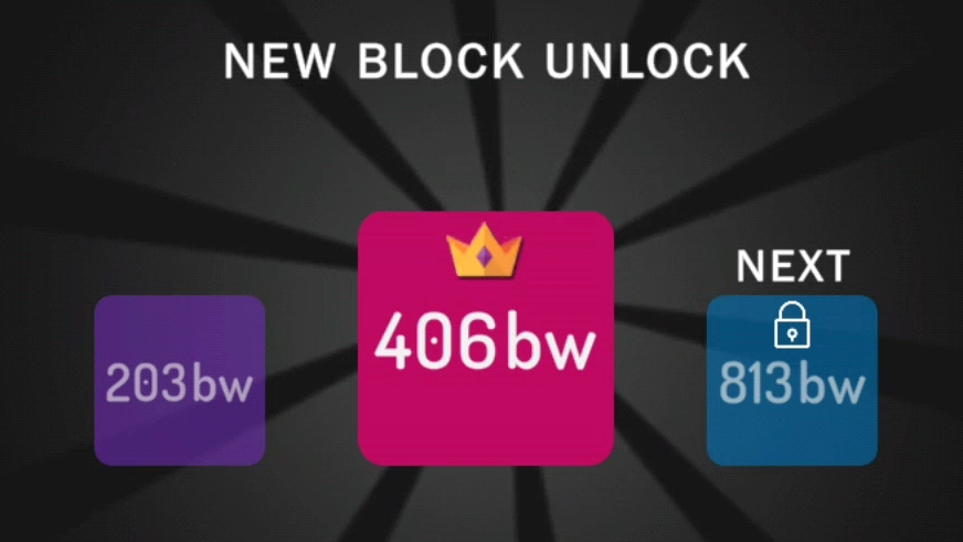 X2 Blocks (101bw → 203bw → 406bw)