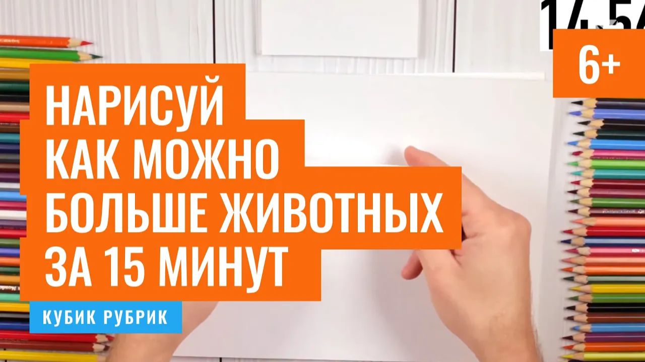 Сюрприз - нарисуем как можно больше животных за 15 минут. Кубик Рубрик (6+)