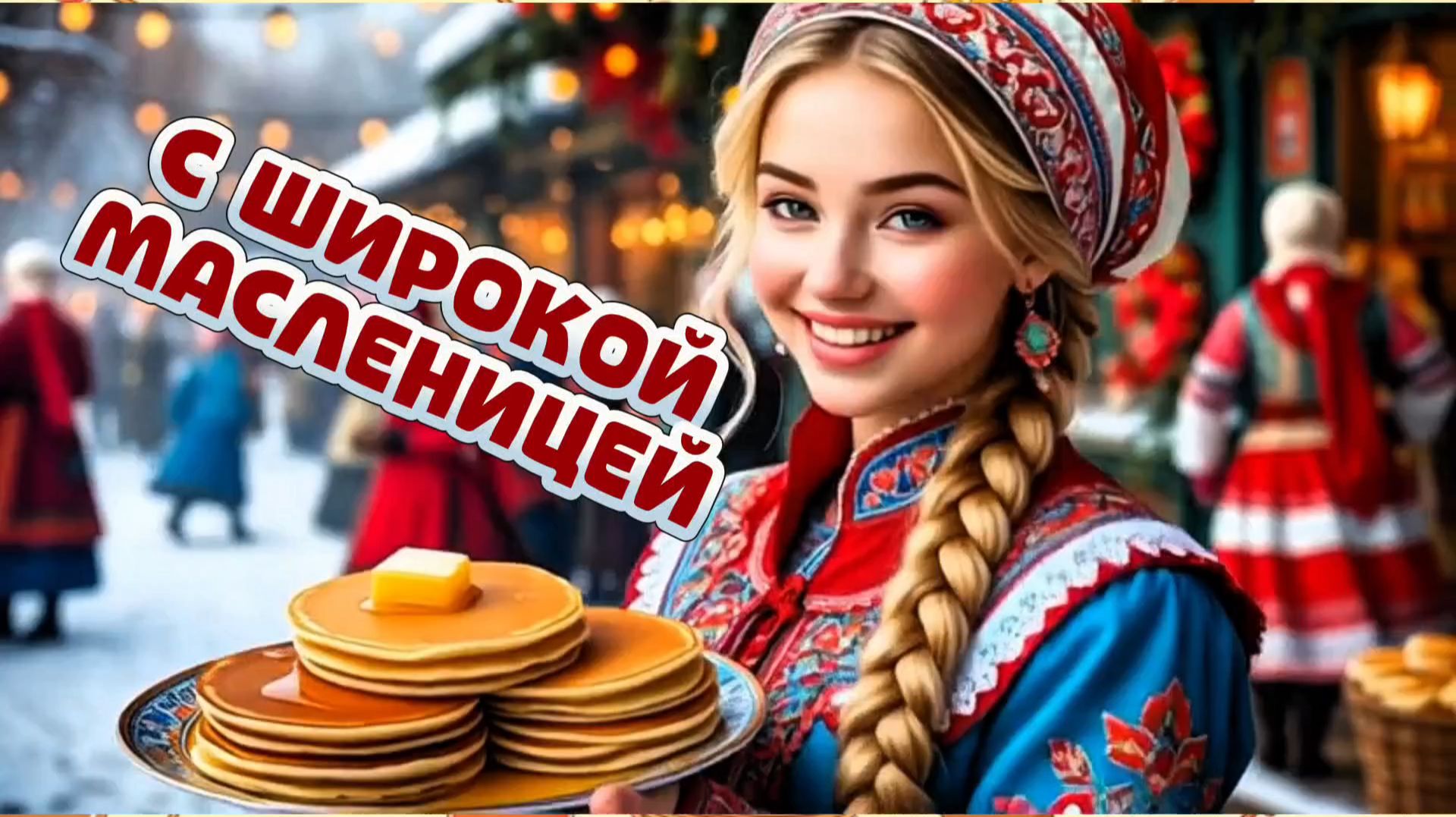 ПОЗДРАВЛЕНИЕ С МАСЛЕНИЦЕЙ 🥞 Песня С МАСЛЕНИЦЕЙ