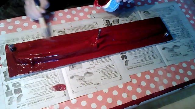 №2- Нанесение 2 слоя гелькоута на винт и ванну  матрицы ,установка опоки .