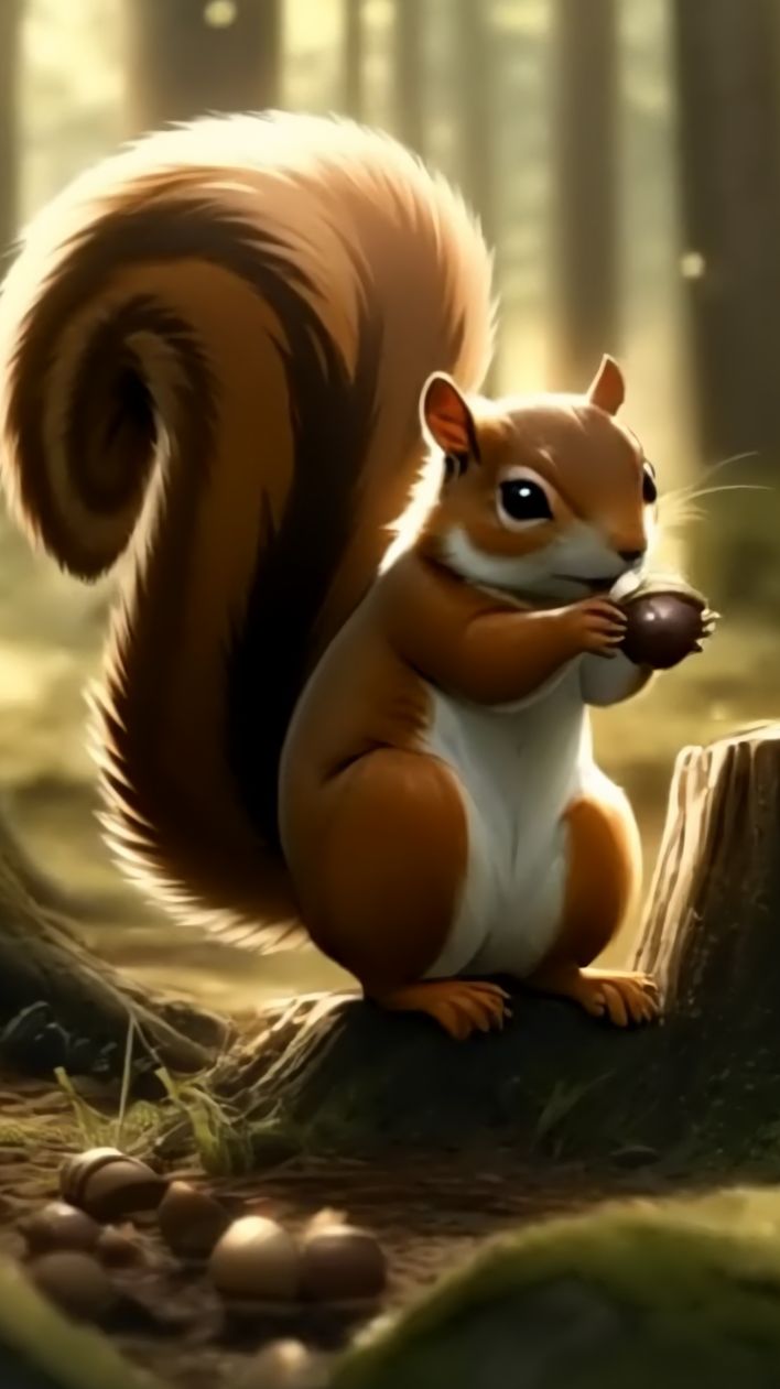 Белка с желудем 🐿️