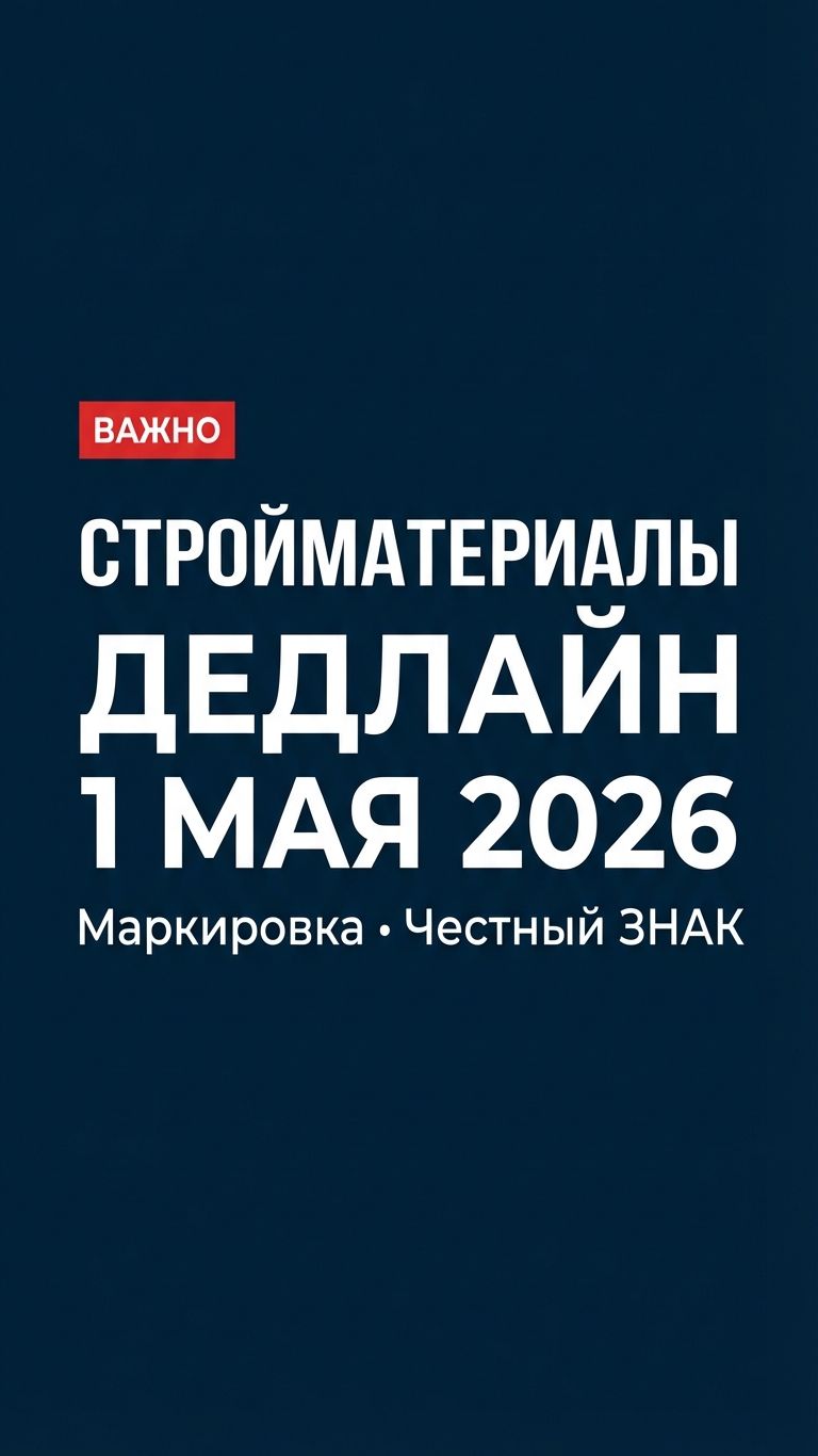 Маркировка стройматериалов: что успеть до 1 мая 2026