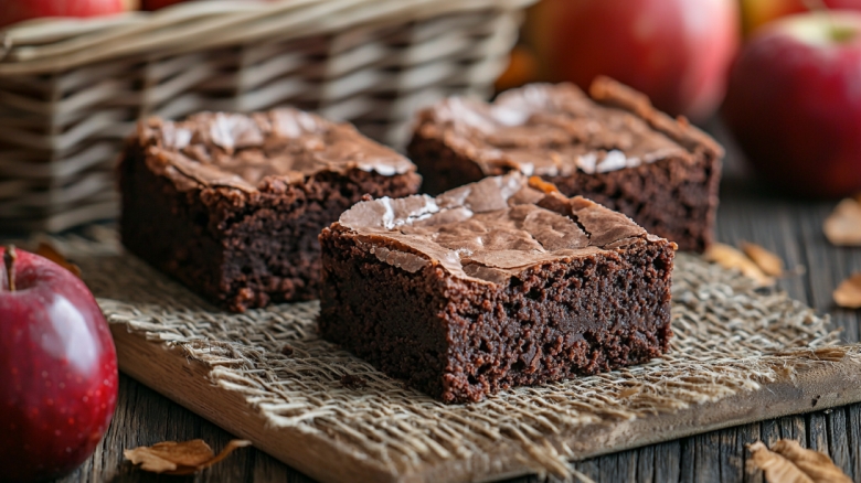 Яблочный брауни без муки  Без вреда для фигуры 🙂