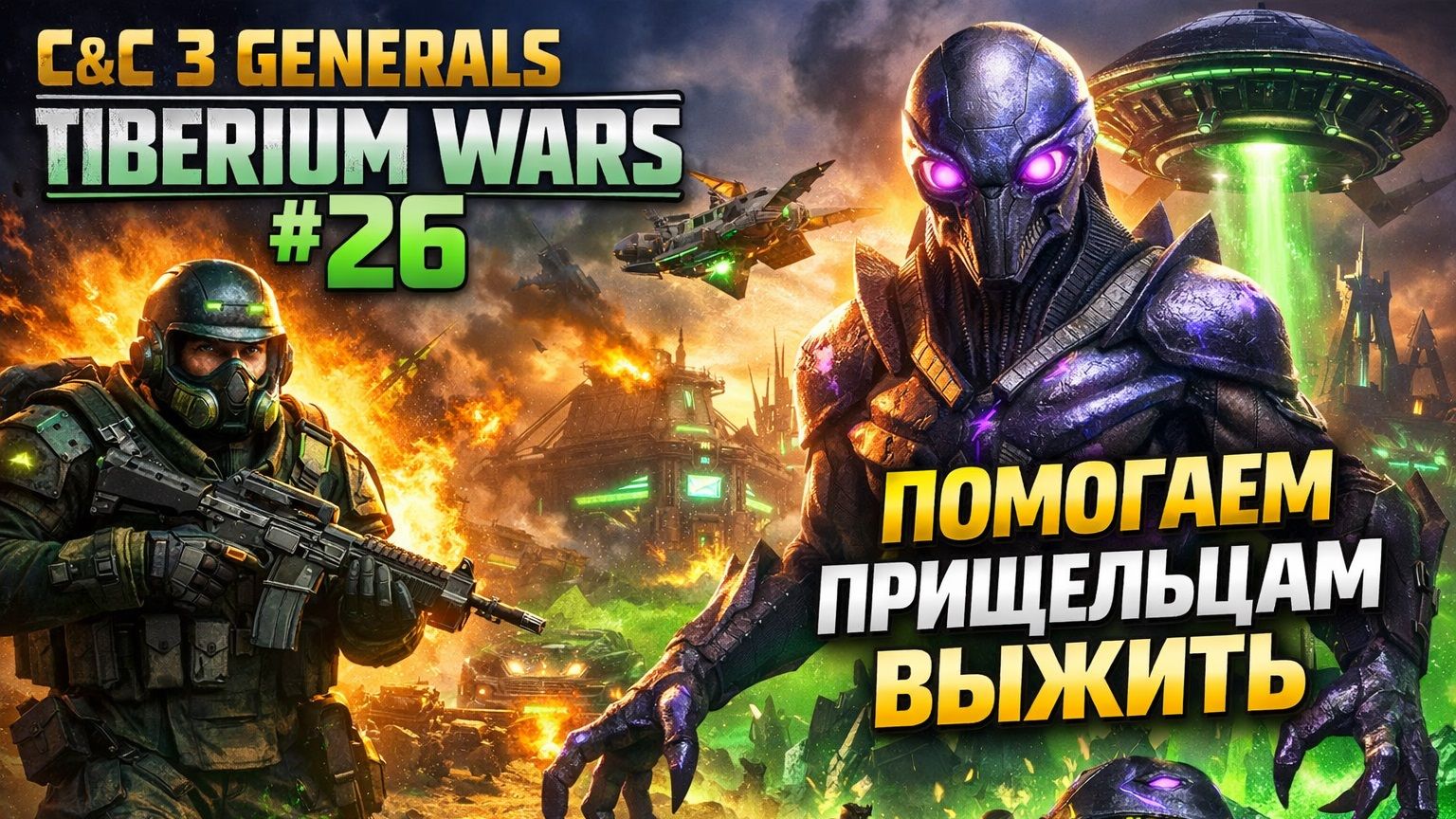 ПОМОГАЕМ ПРИШЕЛЬЦАМ ВЫЖИТЬ (НОД) 👽 C&C 3 #TiberiumWars 2️⃣6️⃣