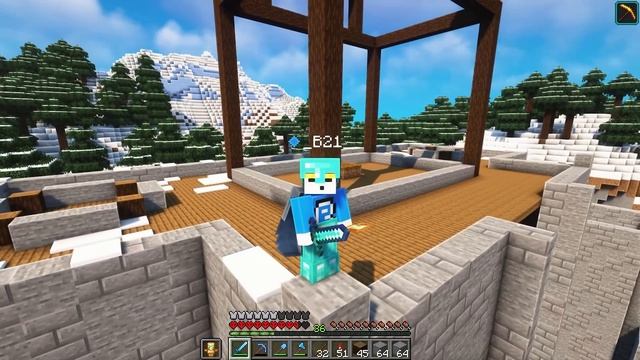 Я построил огромный средневековый замок в Minecraft на режиме ультра-хардкор