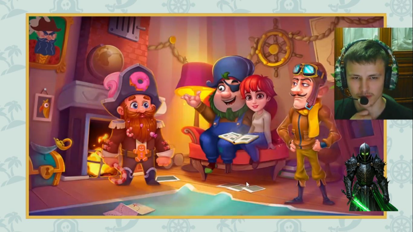 тёмный рыцарь прошёл историю  пирата и прошёл 1 ур. в сокровищах пиратов. 3 серия.