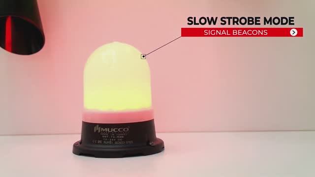 Сигнальный Маячок RGB, 70 мм, Свечение  - постоянное, мигающее, стробоскопическое,  4 цвета.