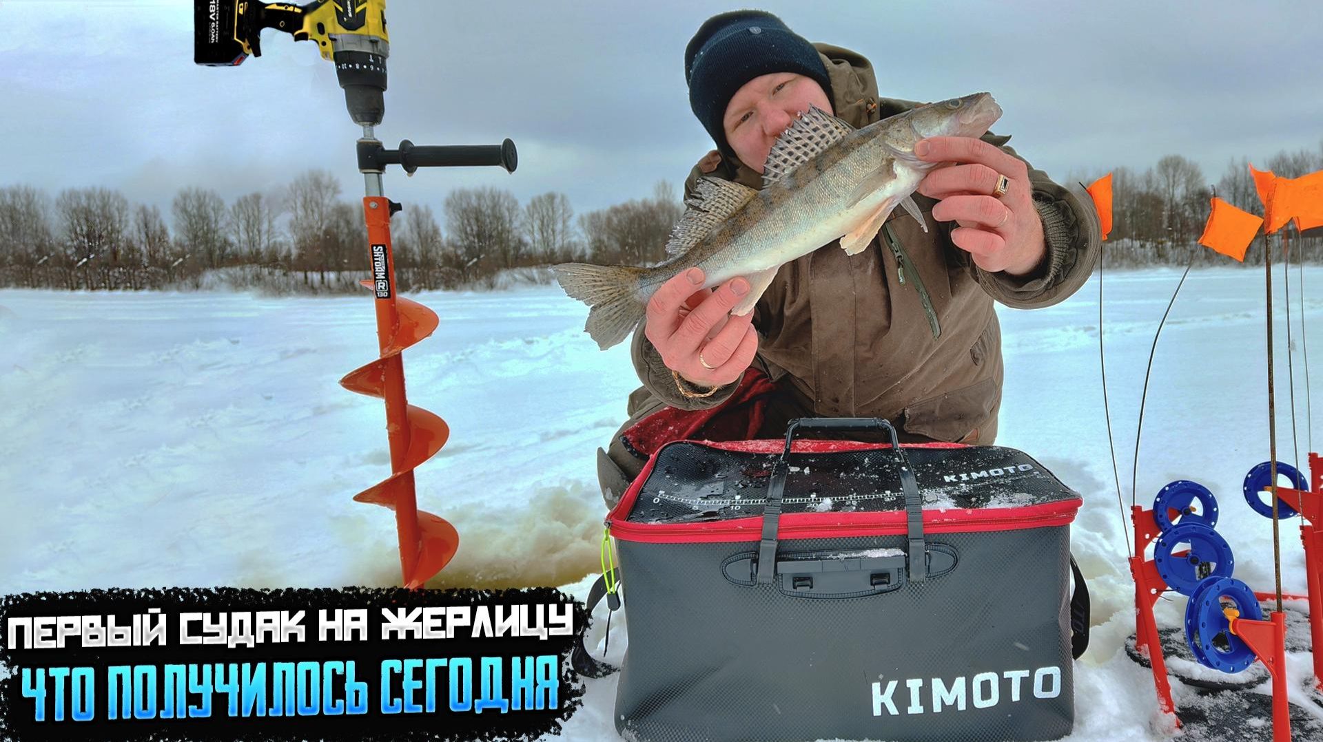 Зимняя Волга: как жерлицы принесли мне судака. Не поверил глазам! Такого улова на жерлицы я не ждал