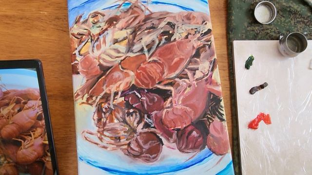 Картина маслом _ раки