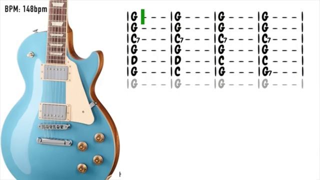 Rock n Roll Guitar Backing Track in G