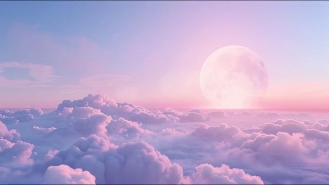 Пастельное небо, луна и белый шум — для глубокого сна и релакса — 3 часа