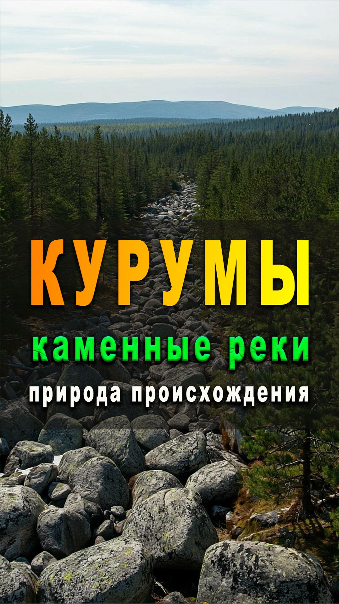 Курумы - каменные реки Терского берега на Кольском полуострове