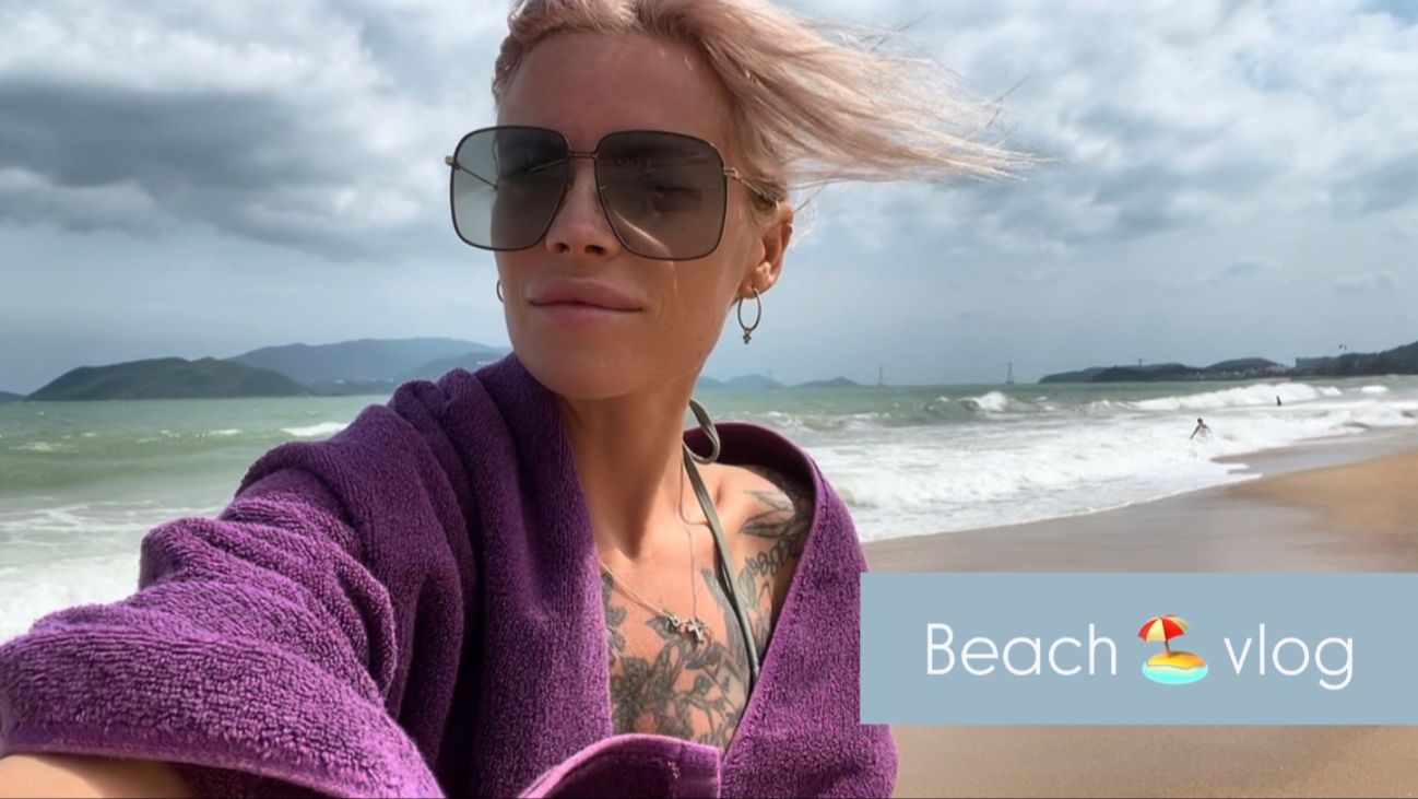 Холодное утро на пляже Нячанга 🏖️ Прекрасное красивое шумное море 🌊