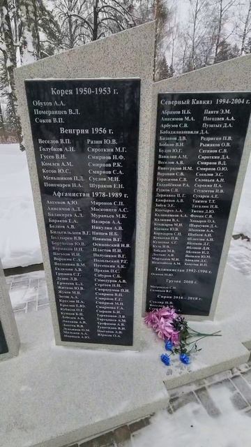 Монумент посвящен костромичам участникам боевых действий, погибших при исполнении долга