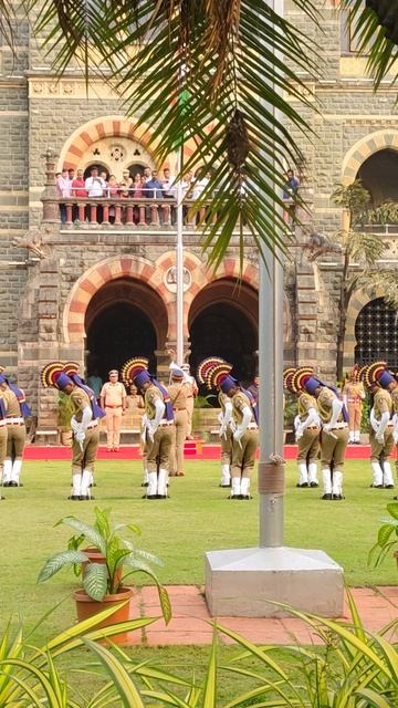 Парад полицейских в Мумбае