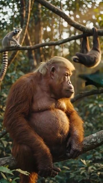 Ответочка Трампу за его ролик с Обамами в виде обезьян