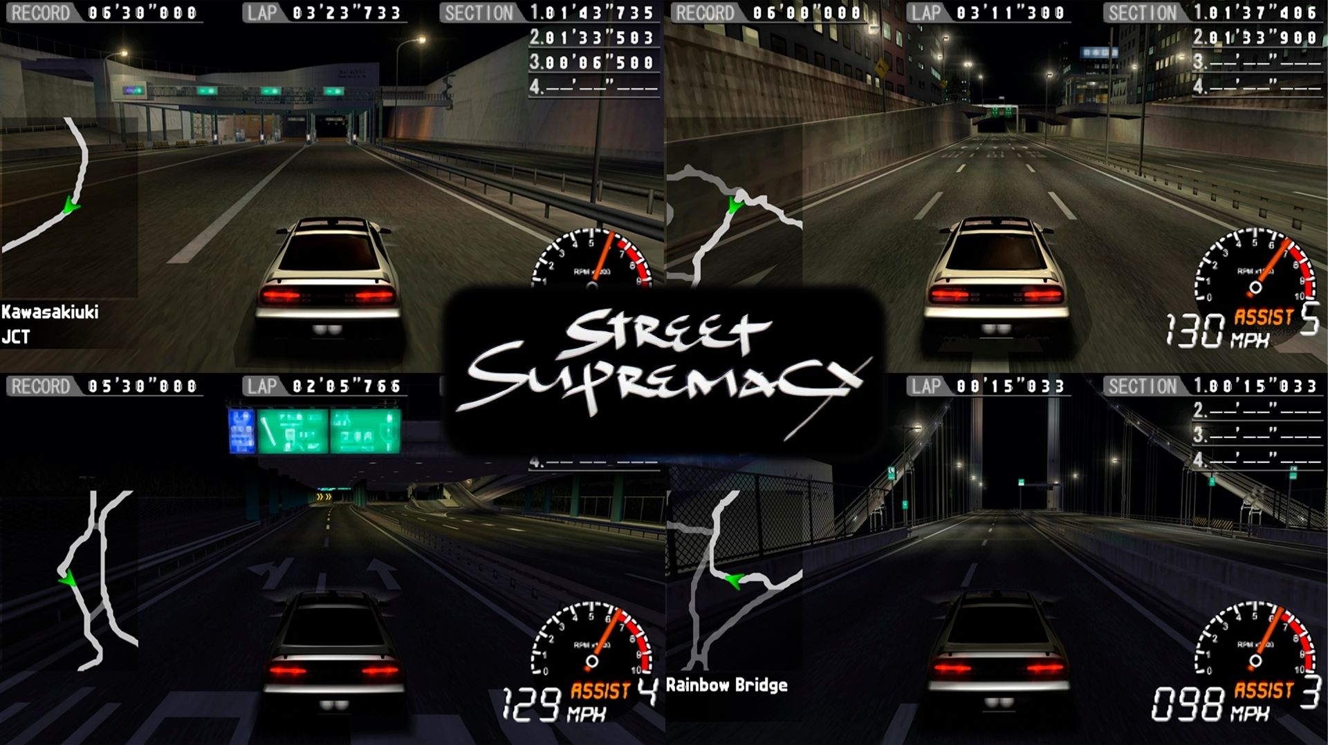 Street Supremacy (PSP) - Все Гоночные Трассы