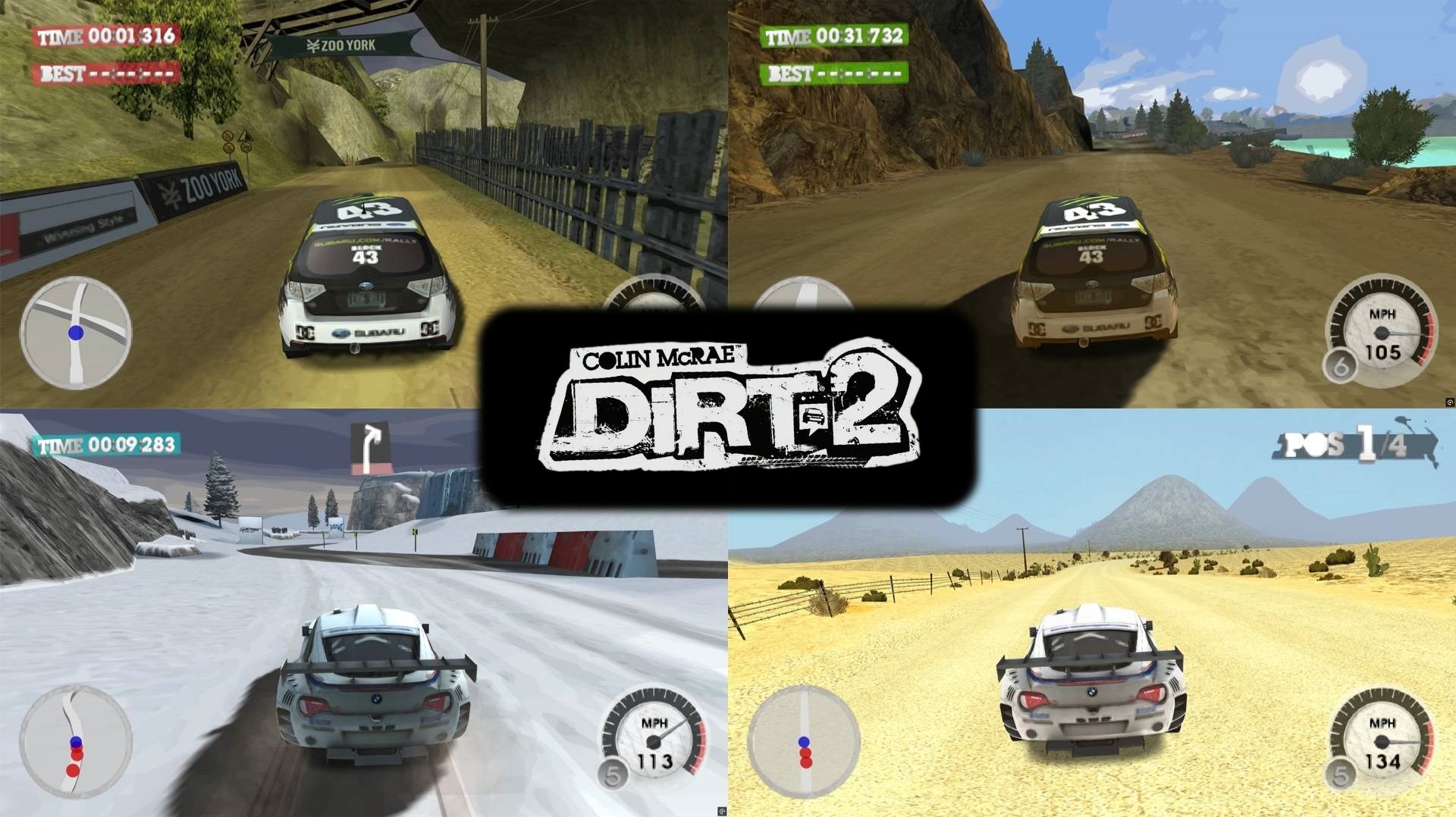 Colin McRae: Dirt 2 (PSP) - Все Гоночные Трассы