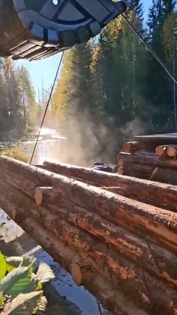 Прекрасное утро для работы!Продолжаем строить мост!