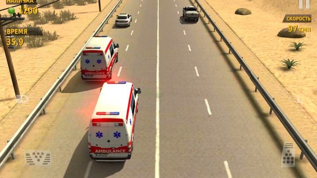 Езда на скорой помощи в traffic  racer