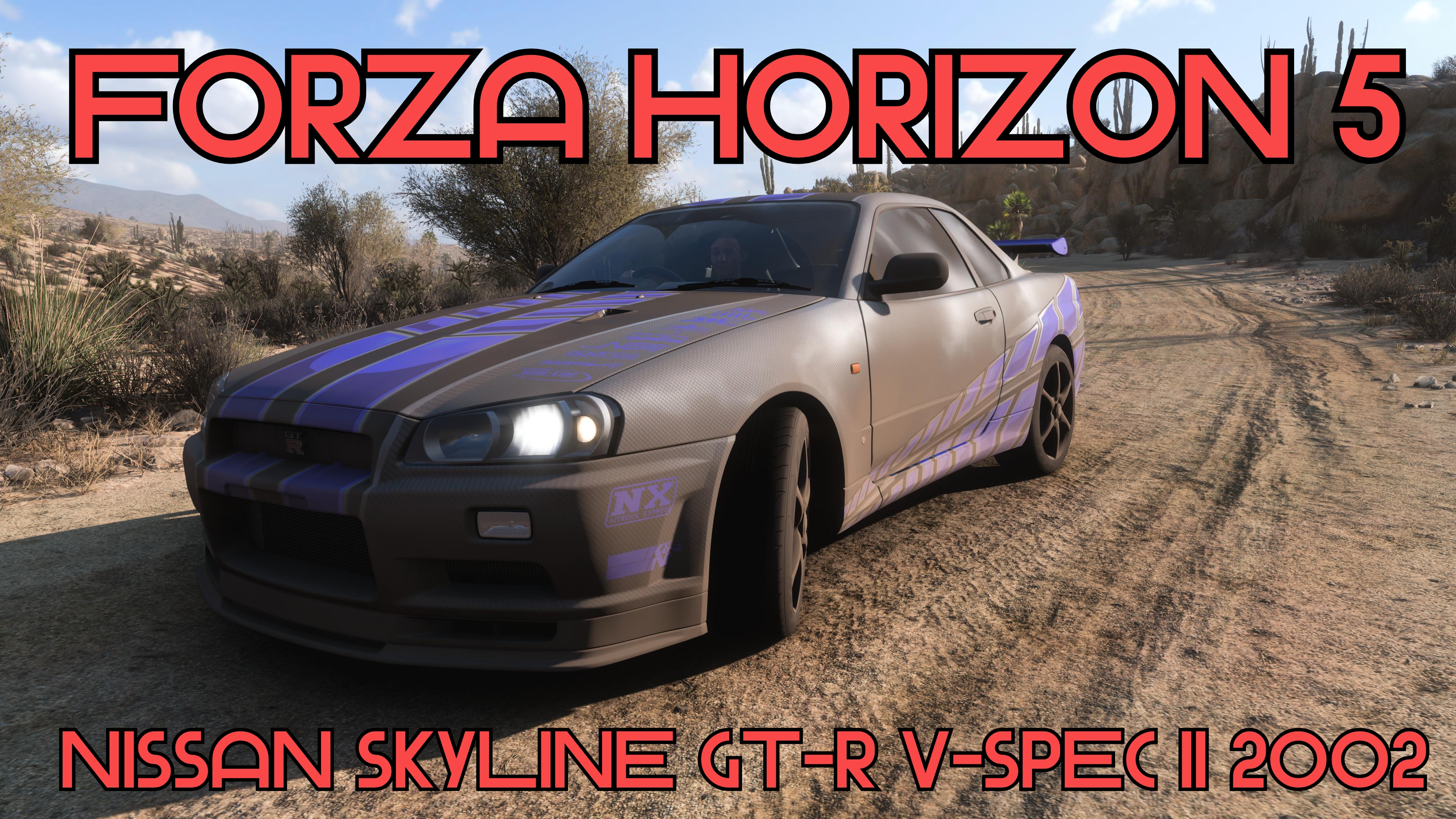 Forza Horizon 5: Nissan Skyline GT-R V-spec II 2002 – Азиатский ас, разрывающий трассу! 🚗🔥