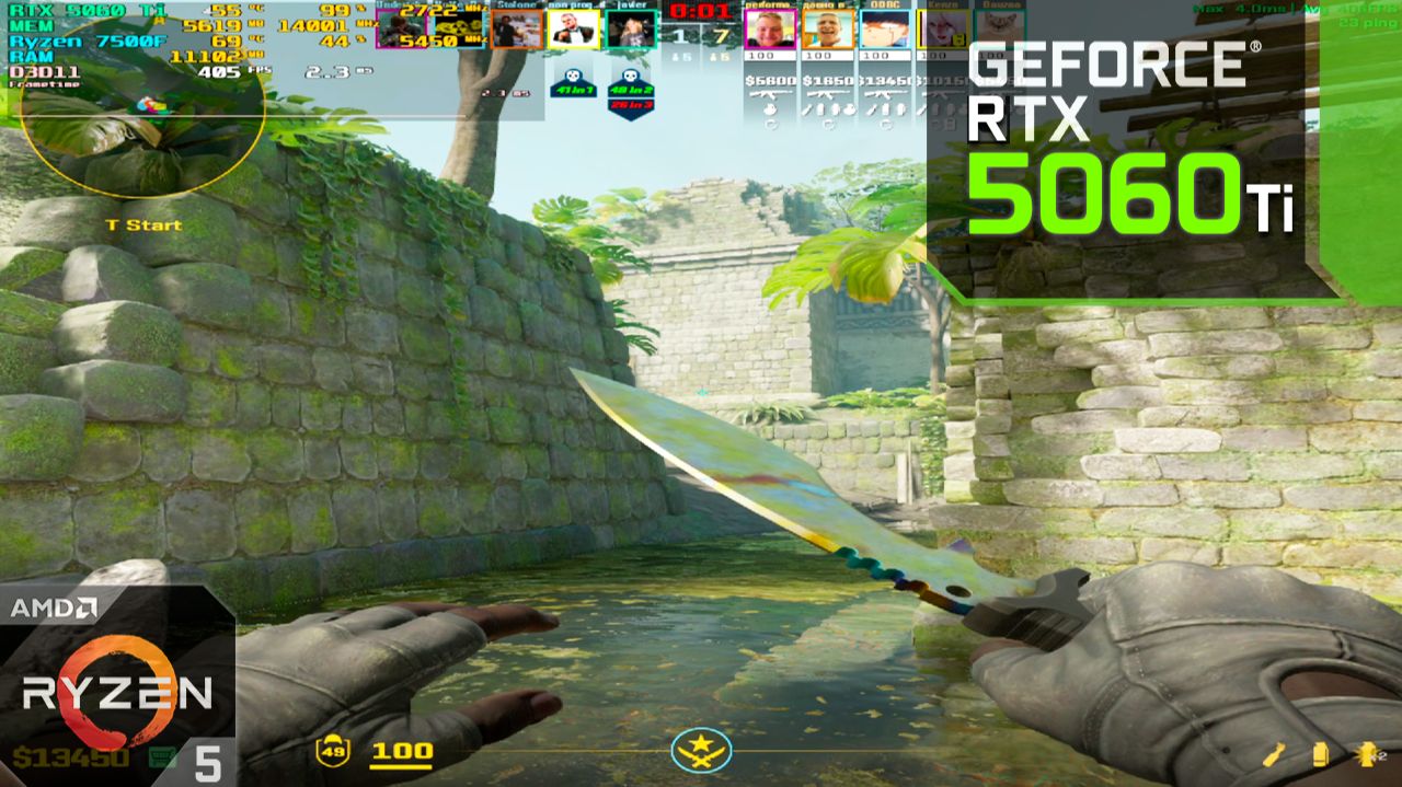 CS2 - RTX 5060 Ti + Ryzen 7500F - 1080x1080