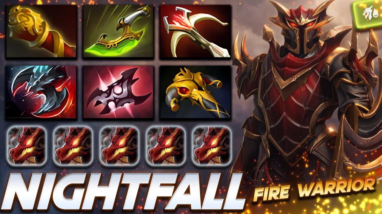 Nightfall Dragon Knight Fire Boss — профессиональный геймплей в Dota 2 [Смотри и учись]