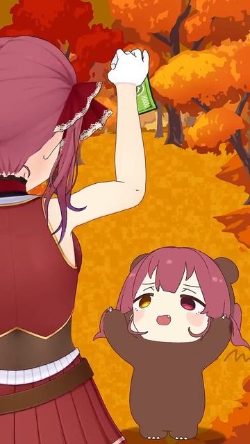 クマリンとなかよくなるまで🐻#shorts 
 #Marine_Ch_宝鐘マリン