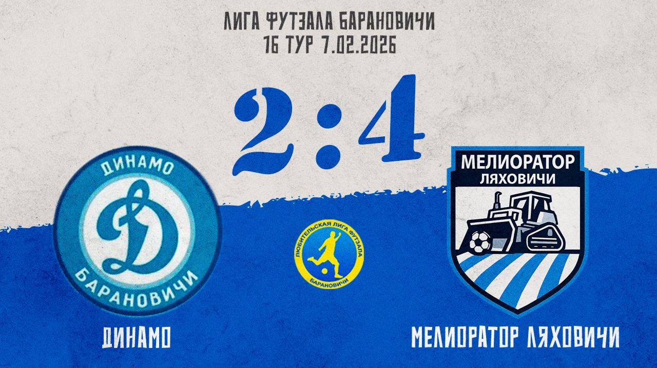 Обзор матча Динамо - Мелиоратор Ляховичи 7.02.26