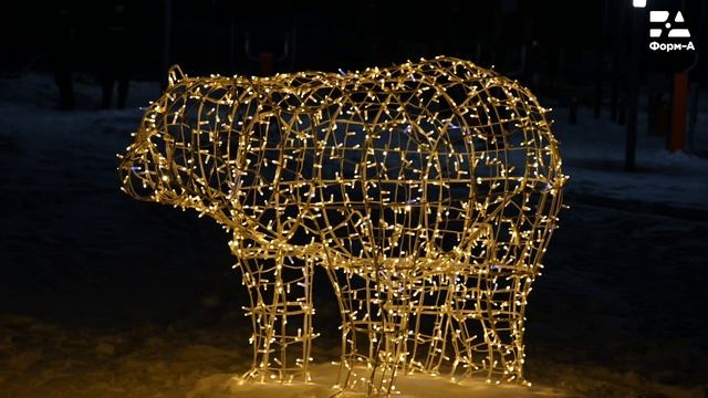 Светодиодные медведи для уличного оформления. г.Благовещенск