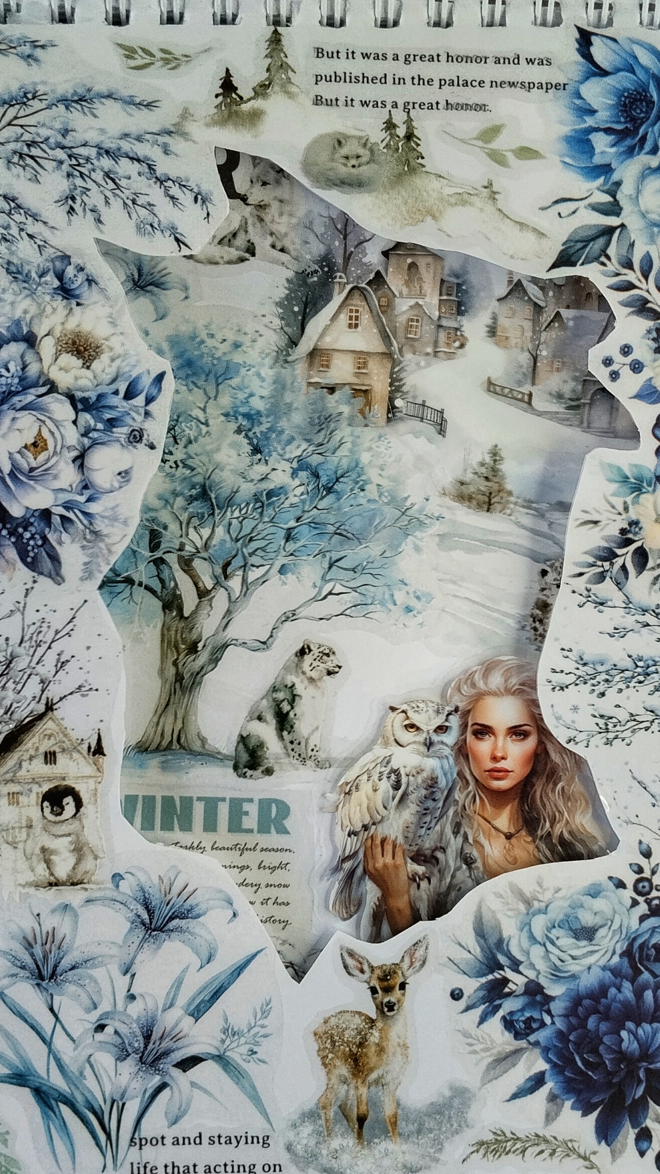 «Зимние цветы» 🪾💐❄️ #скрапбукинг #зима #снег #цветы #животные #творчество #красота