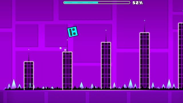 Играю в Geometry Dash Lite:первый уровень
