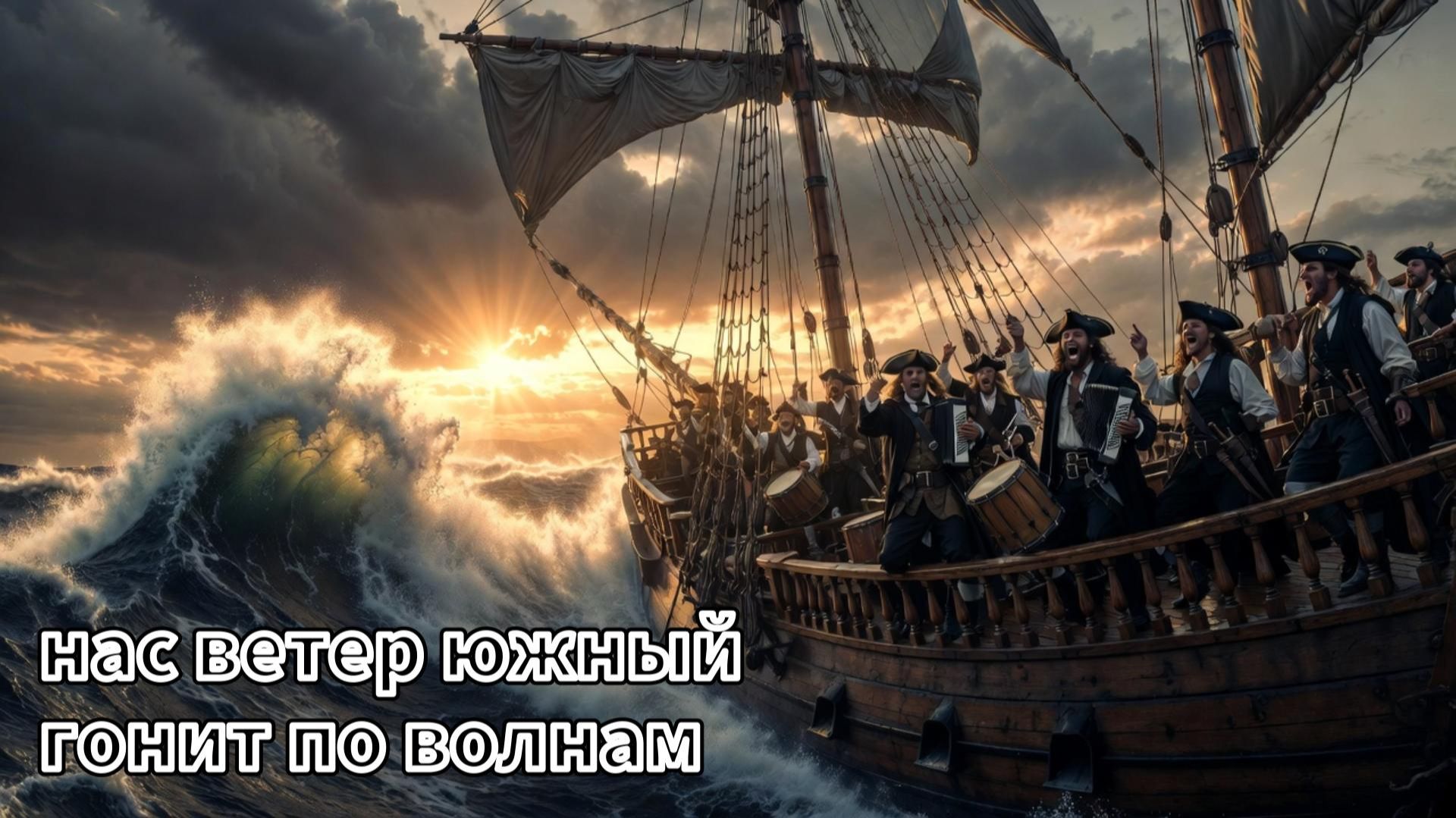 Нас ветер южный гонит по волнам