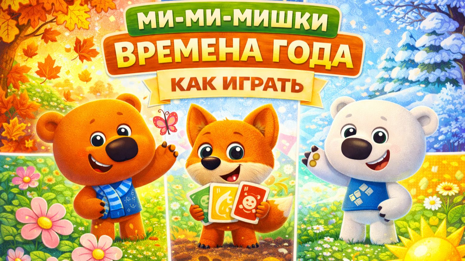 Настольная игра Ми-ми-мишки: Времена года — как играть