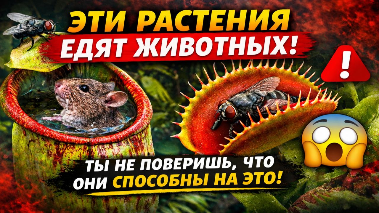 Эти растения едят животных! Ты не поверишь, что они способны на это.