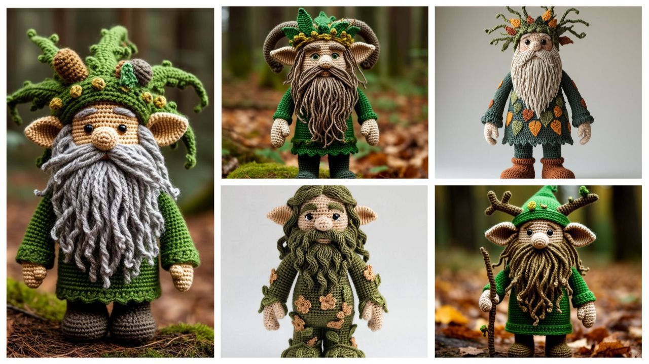 🪵🦉🌲🪺ЛЕШИЙ - хозяин чащи, связанный крючком.🪵🦉🌲🪺