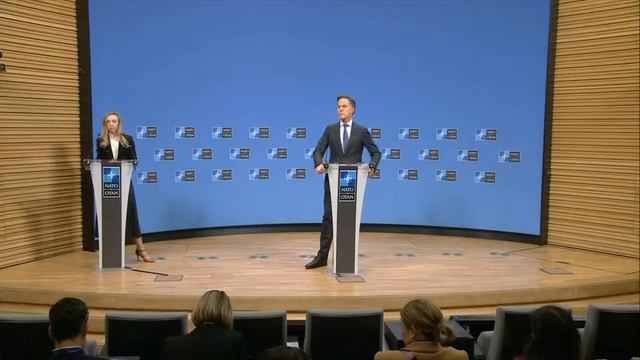 Генеральный секретарь НАТО Марк Рютте в Брюсселе по итогам встречи министров обороны, 12.03.2026