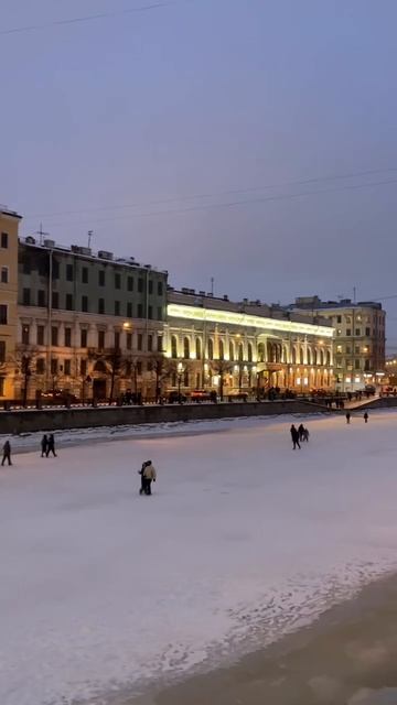 Зимний вечер на Фонтанке