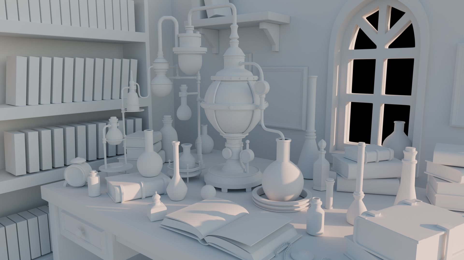 Стол алхимика в Blender 3D 2 серия