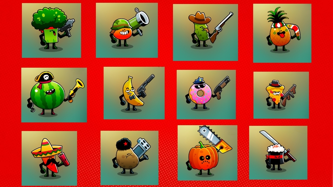 Протестировал почти всех персонажей в игре Фуд ганг