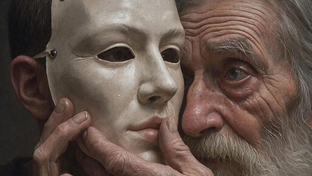 Маска для окружающих. Когда-нибудь я её сниму и буду снова молодым и красивым...