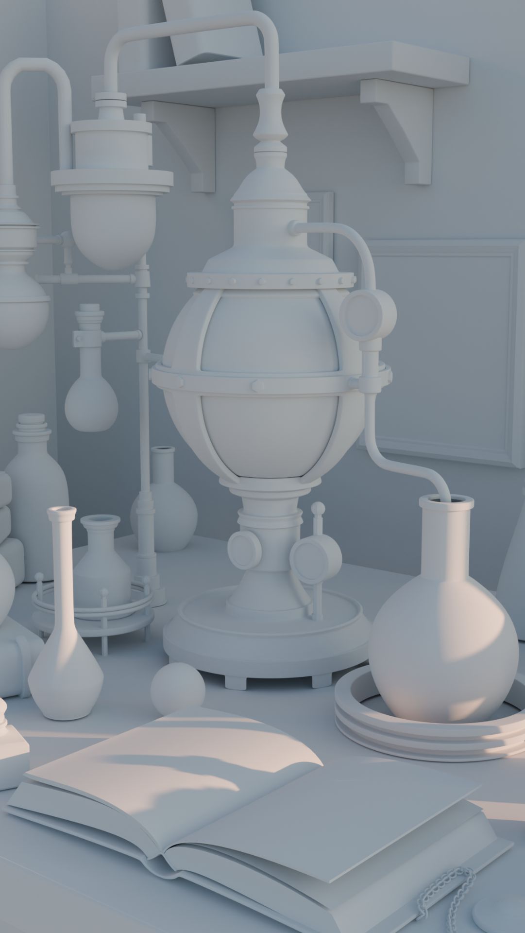 Стол алхимика в Blender 3D 6 серия