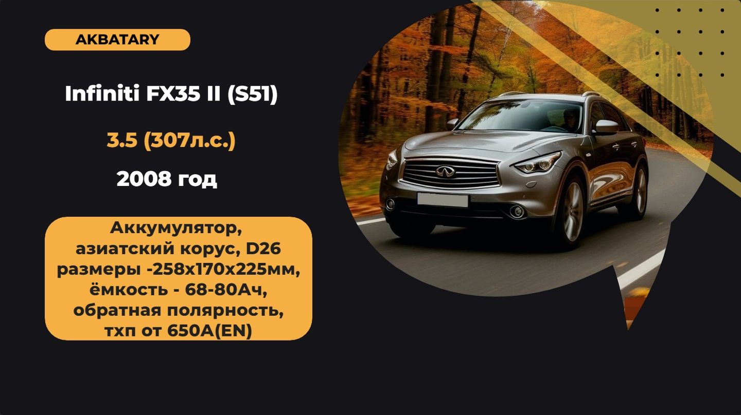 Замена аккумулятора на Infiniti FX35 2008 год | Аккумулятор на Инфинити ФХ35